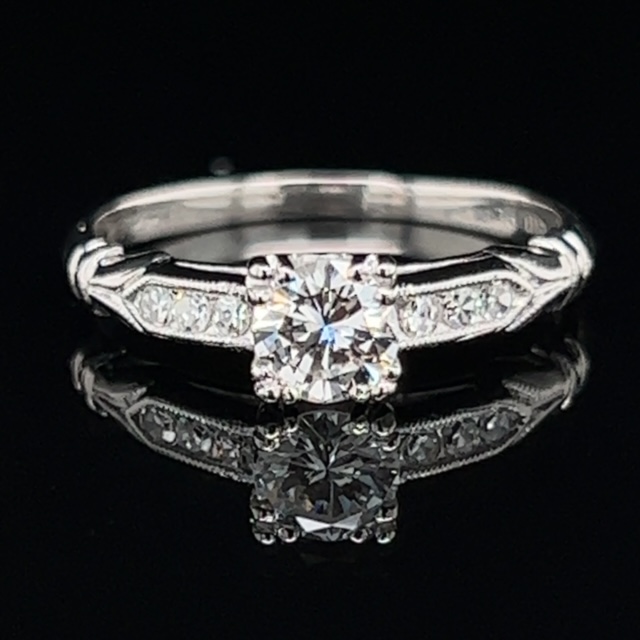 Midcentury .50 Carat Platinum Diamond Ring | Olympic Jewelry - Open For ...