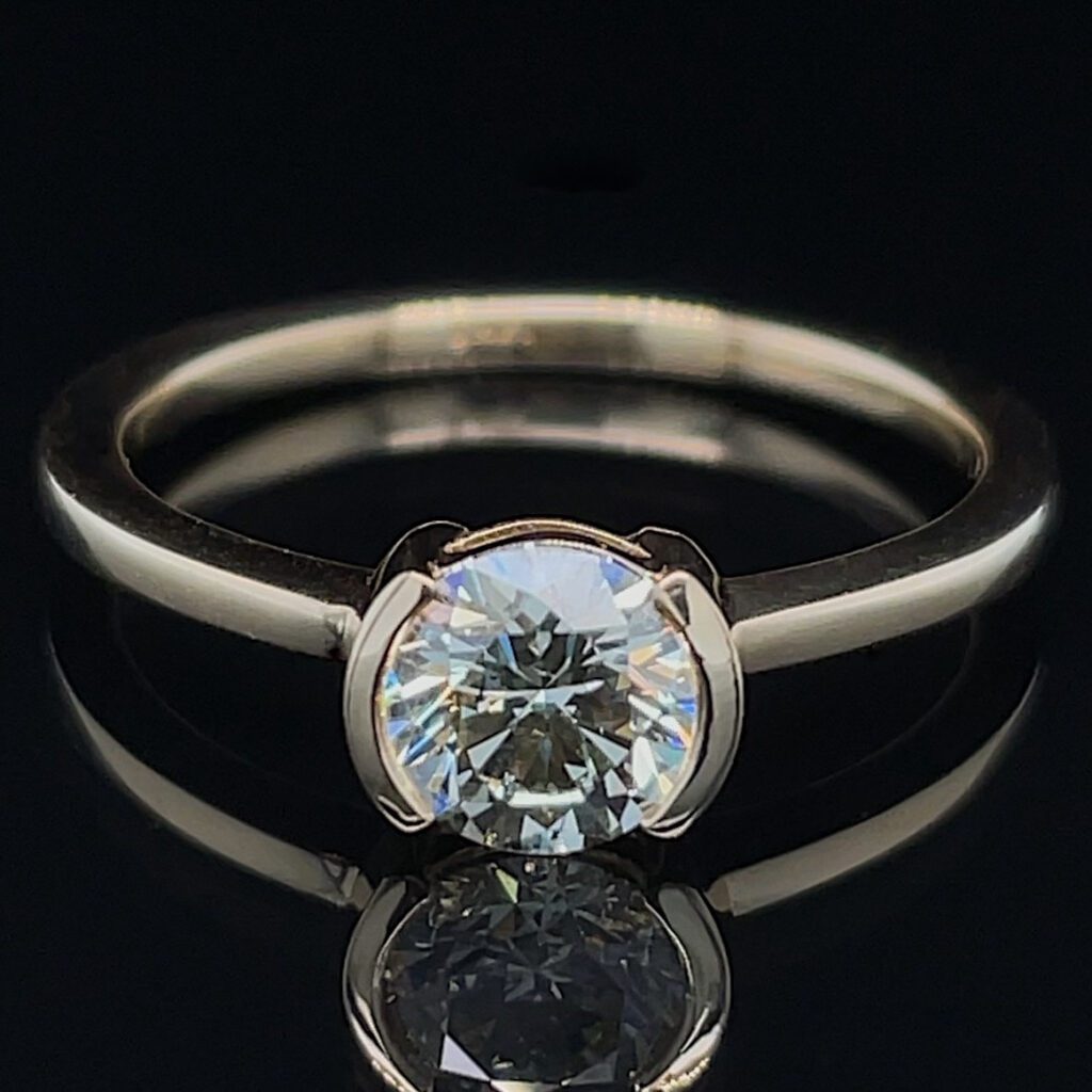 **PENDING SALE** Recycled Semi Bezel Fancy Brown Diamond Ring | Olympic ...
