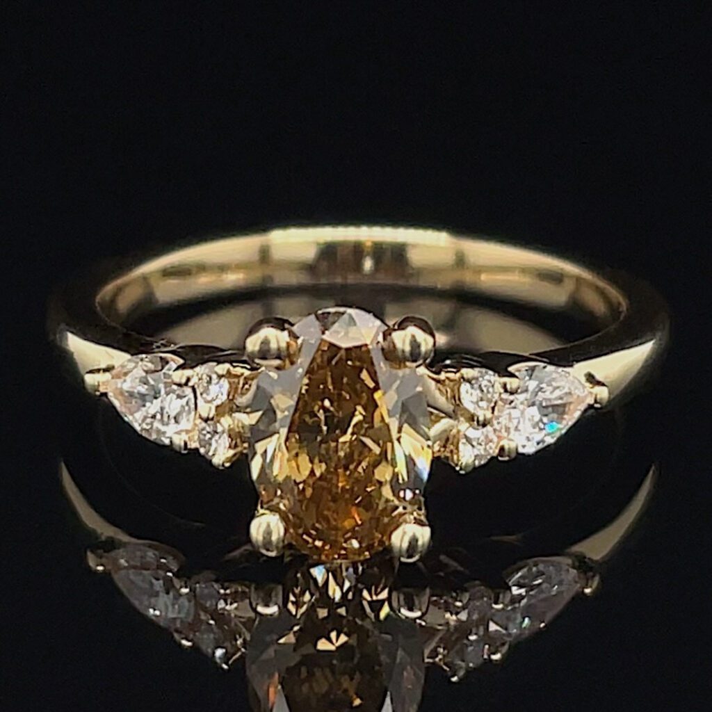 GIA Certified Brown-Yellow Diamond Ring | Olympic Jewelry - Open For ...